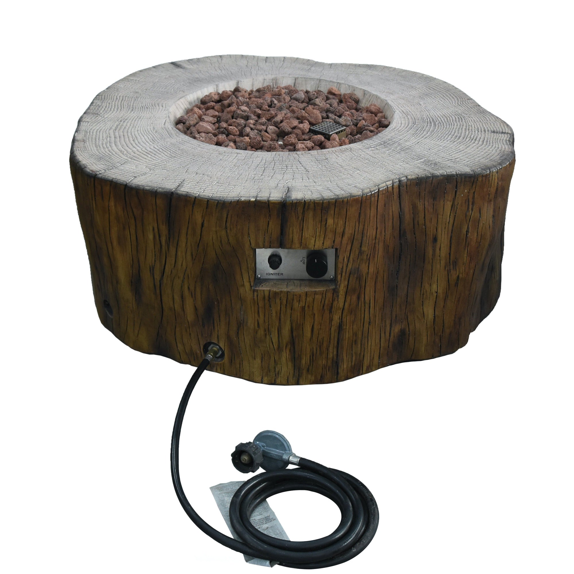 Manchester Fire Pit Table - Red Wood | Elementi - Outdoor Direct