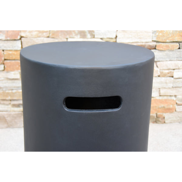 Elementi Round Tank Cover in Dark Gray for Lunar Bowl Fire Pit Table ...
