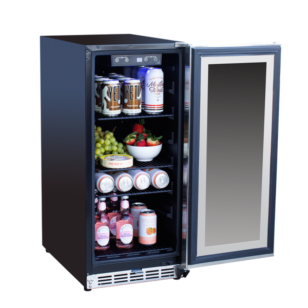 TrueFlame 15" Outdoor Rated Fridge with Stainless Door - Outdoor Direct